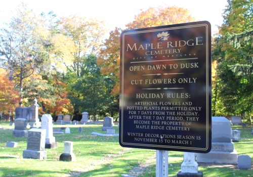 Maple Ridge Cemetery Memorials | Westlake | Kotecki Memorials
